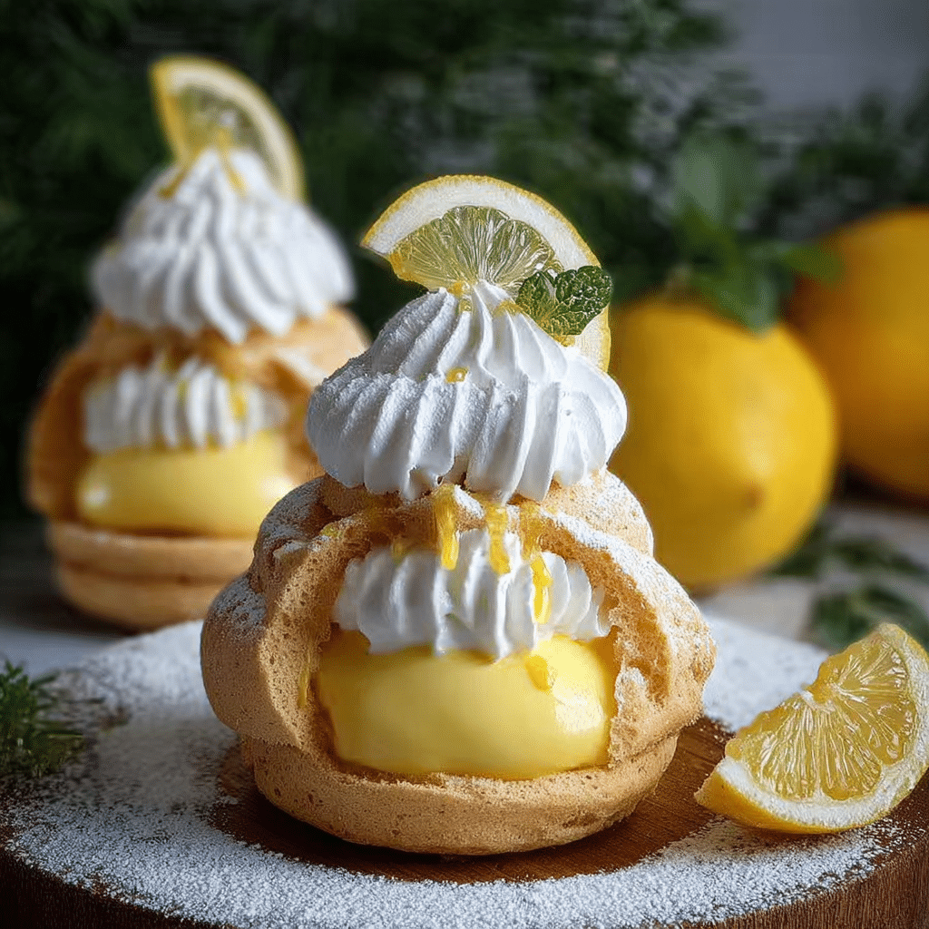 Easy Light Choux Pastries with Lemon Cream – Mary Universe