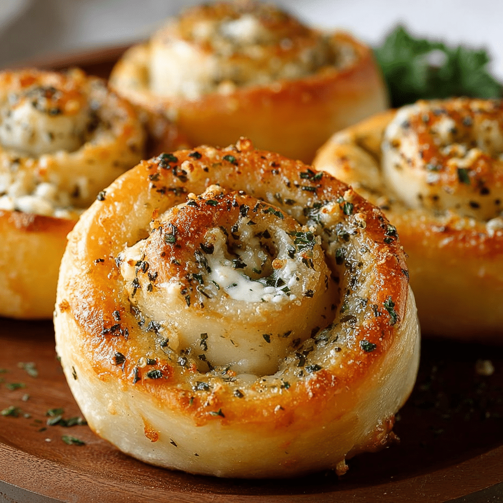 Fluffy Garlic Swirl Rolls Filled with Creamy Herb Butter for ...