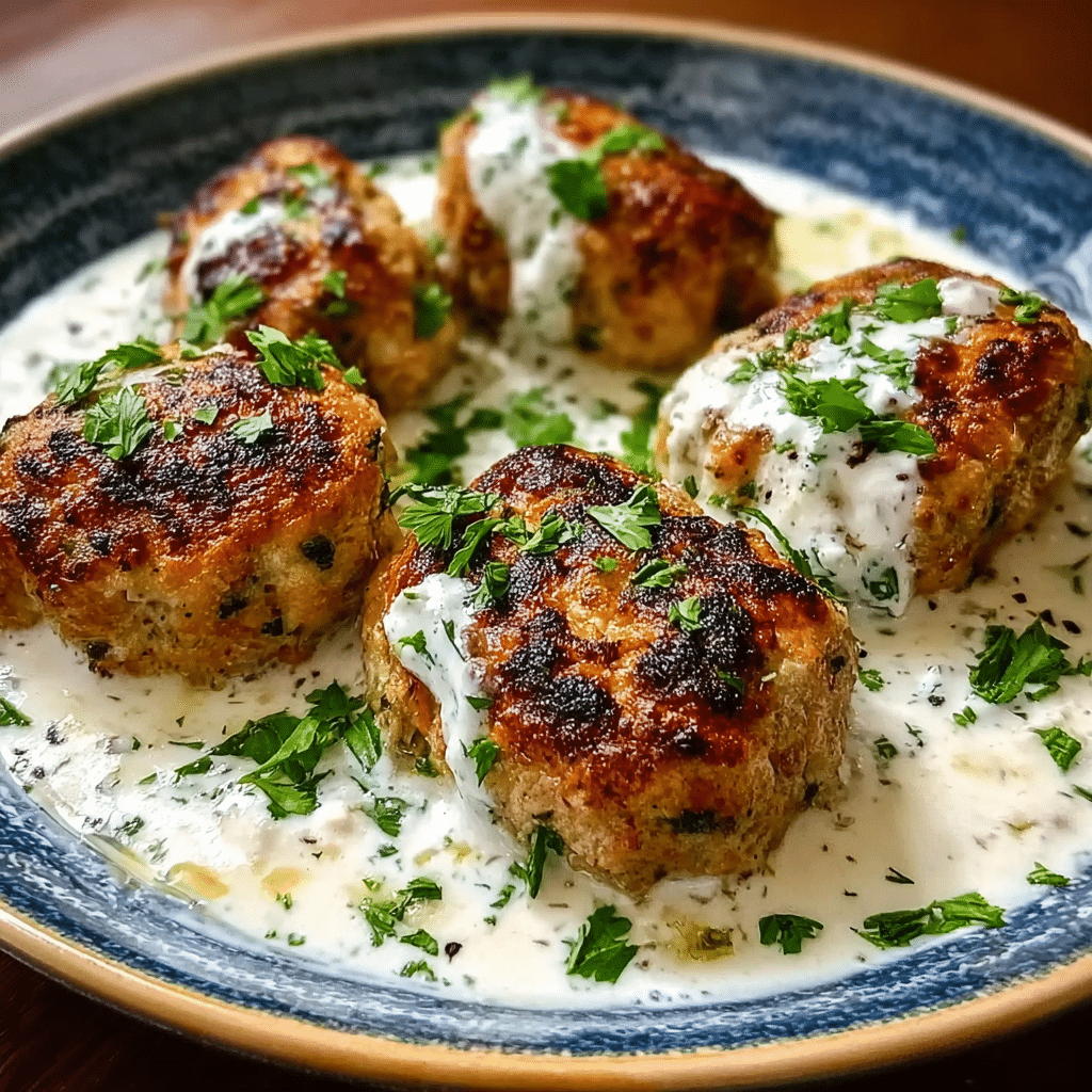 Chicken Kofta with Garlic Yogurt Sauce – Mary Universe