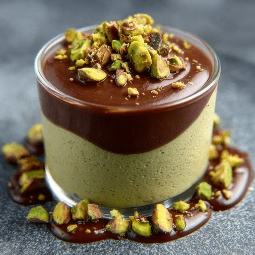Pistachio Mousse with Chocolate Ganache Recipe – Mary Universe