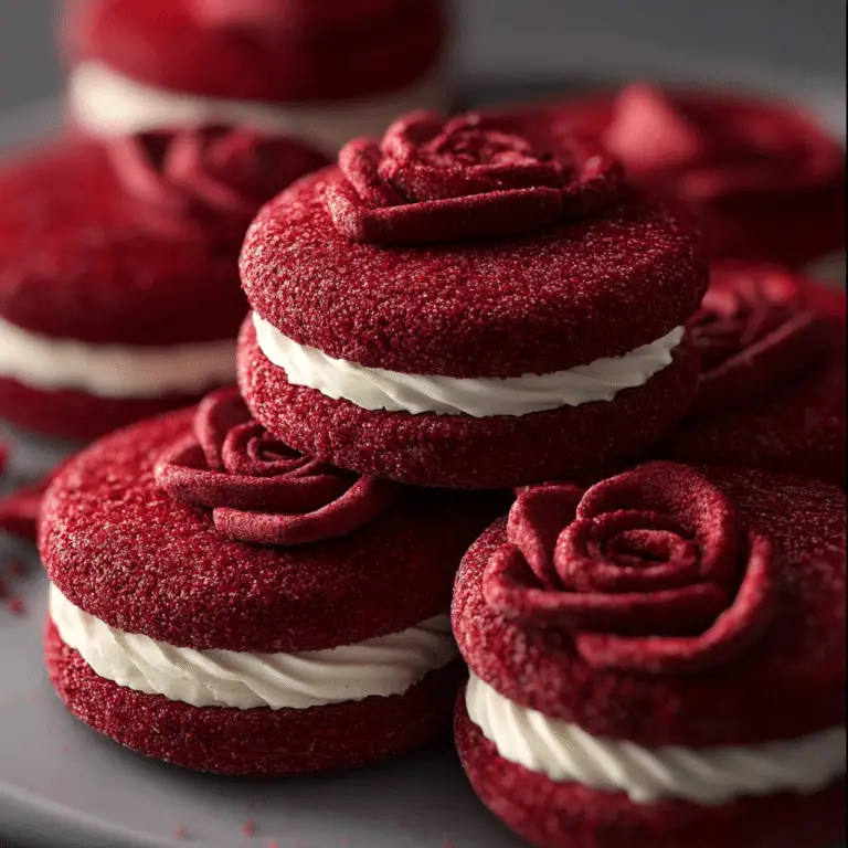 Red Velvet Rose Sandwich Cookies – Mary Universe